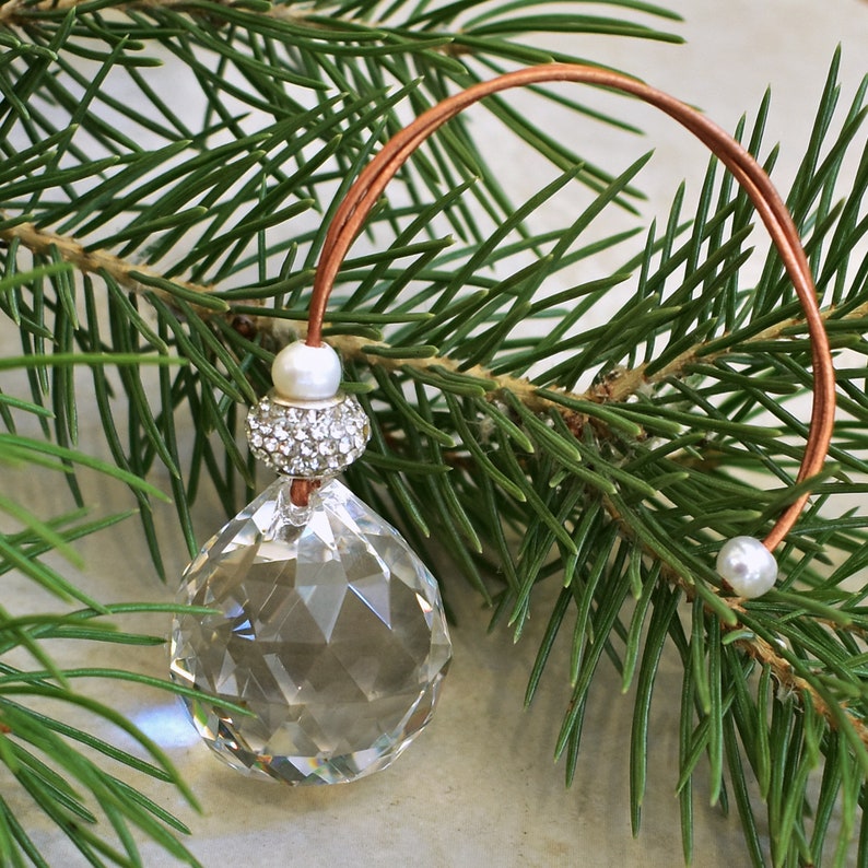 Glass Prism Ball Christmas Ornament Faceted Glass Glass - Etsy