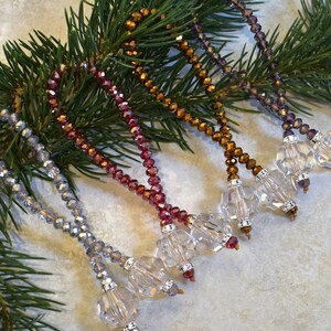Crystal Drop Christmas Ornament - Faceted Glass - Crystal Beads ...