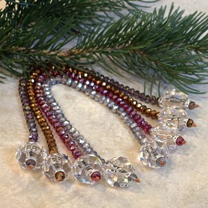 Crystal Drop Christmas Ornament Faceted Glass Crystal Beads Unique ...