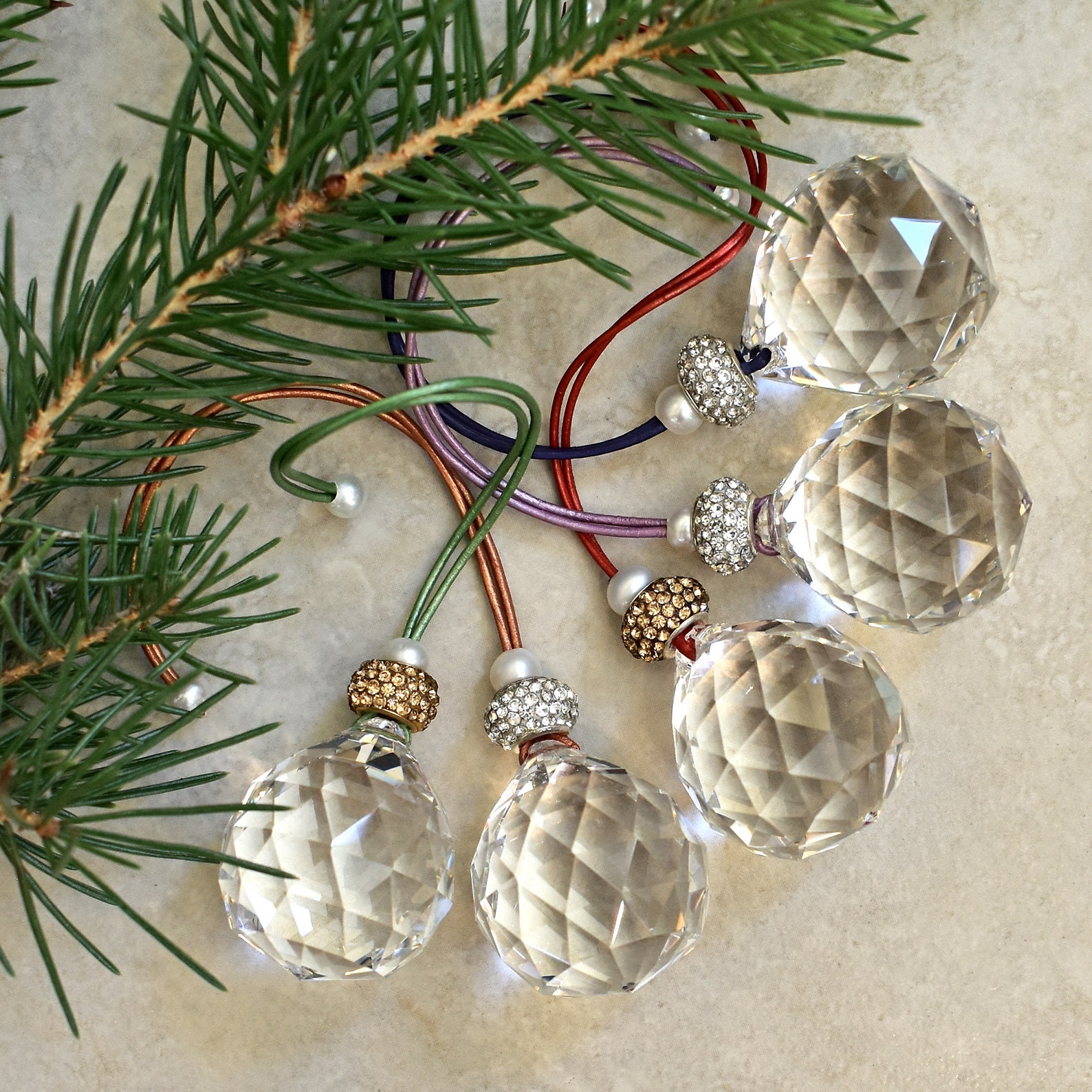 Glass Prism Ball Christmas Ornament Faceted Glass Glass - Etsy