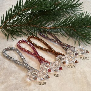 Crystal Drop Christmas Ornament - Faceted Glass - Crystal Beads ...