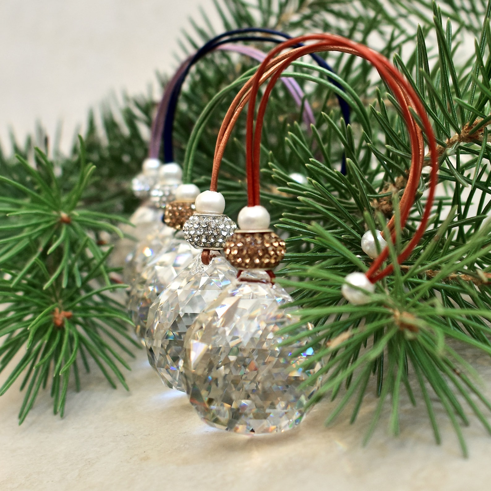 Glass Prism Ball Christmas Ornament Faceted Glass Glass - Etsy