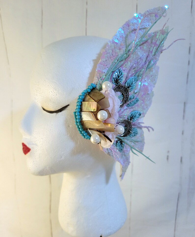 Sea Siren Hair Fascinator Barrette/ Hair Clip/ Hair Accessory/ Flower ...