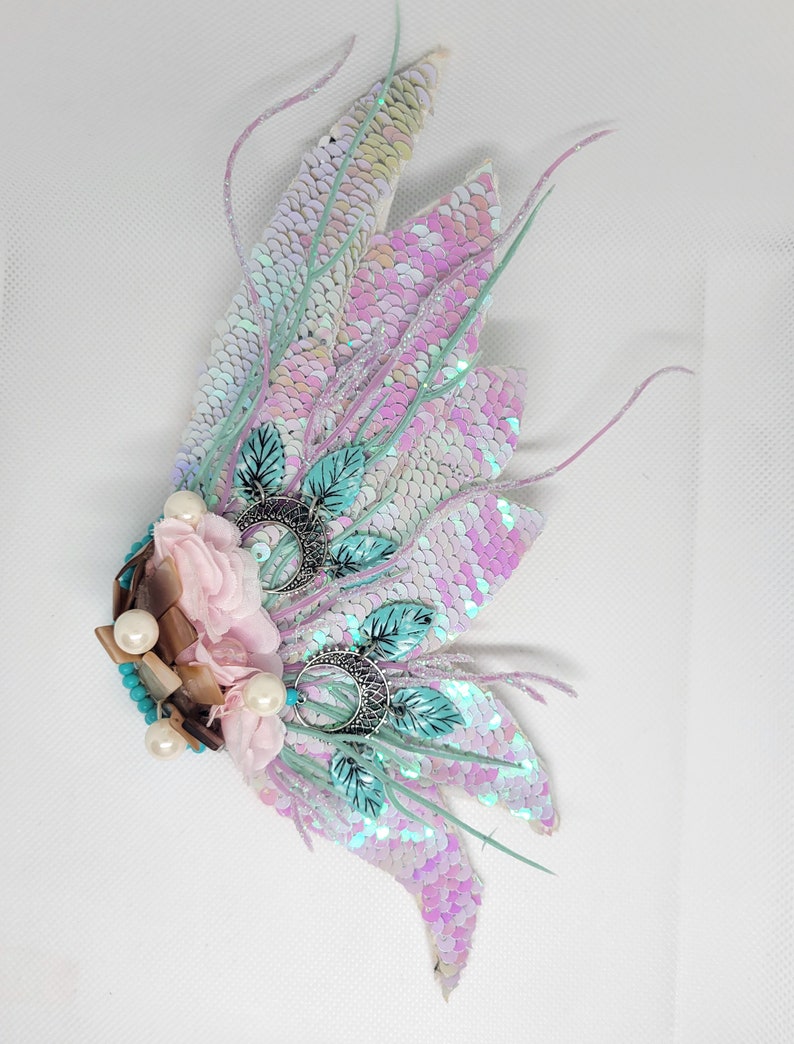 Sea Siren Hair Fascinator Barrette/ Hair Clip/ Hair Accessory/ Flower ...