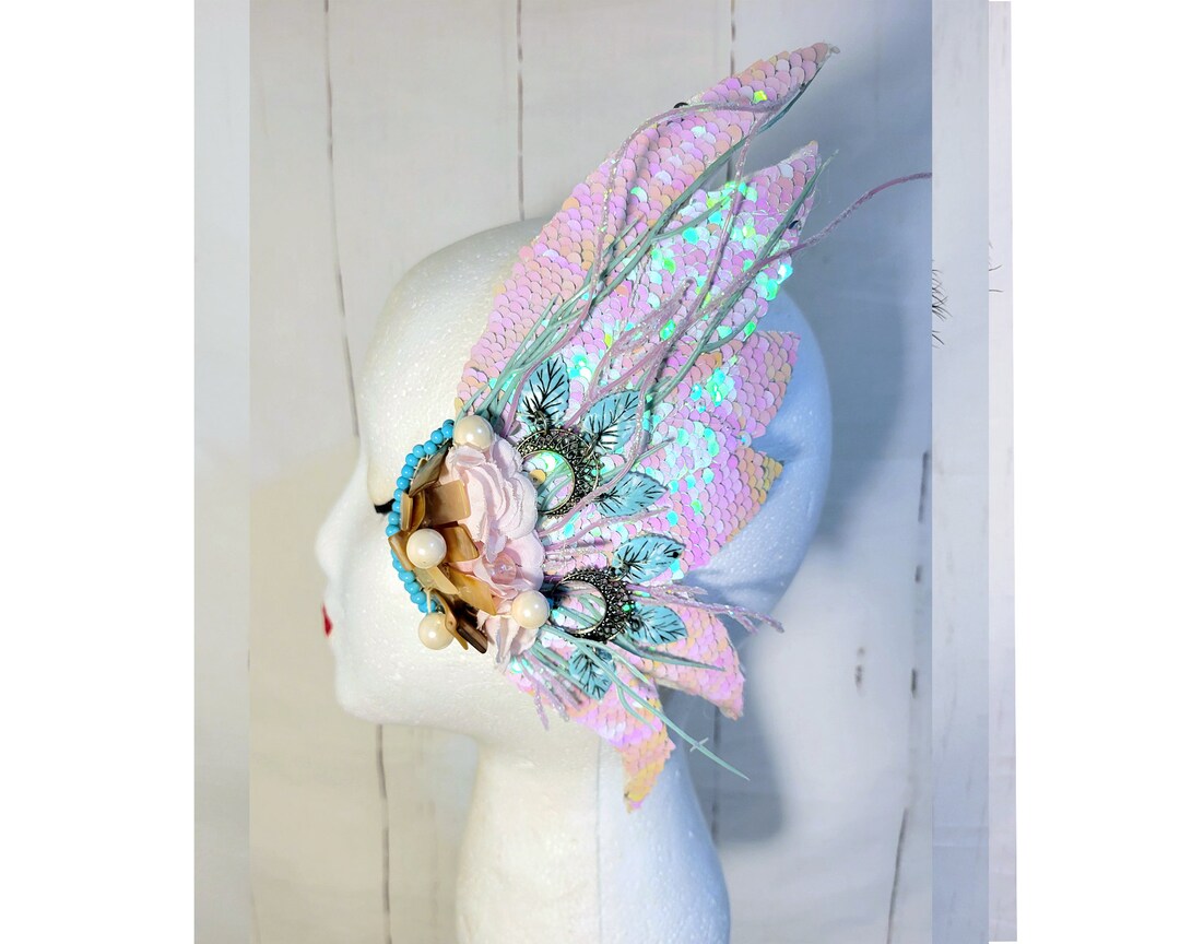 Sea Siren Hair Fascinator Barrette/ Hair Clip/ Hair Accessory/ Flower ...