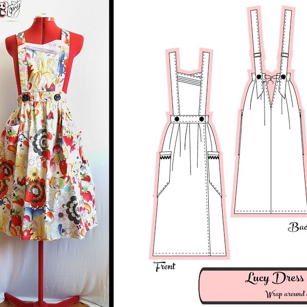 Apron Wrap Dress - Etsy