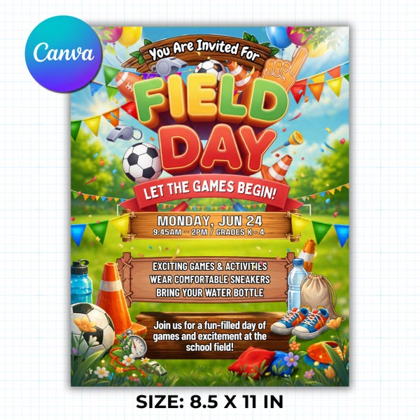Field Day Poster - Etsy