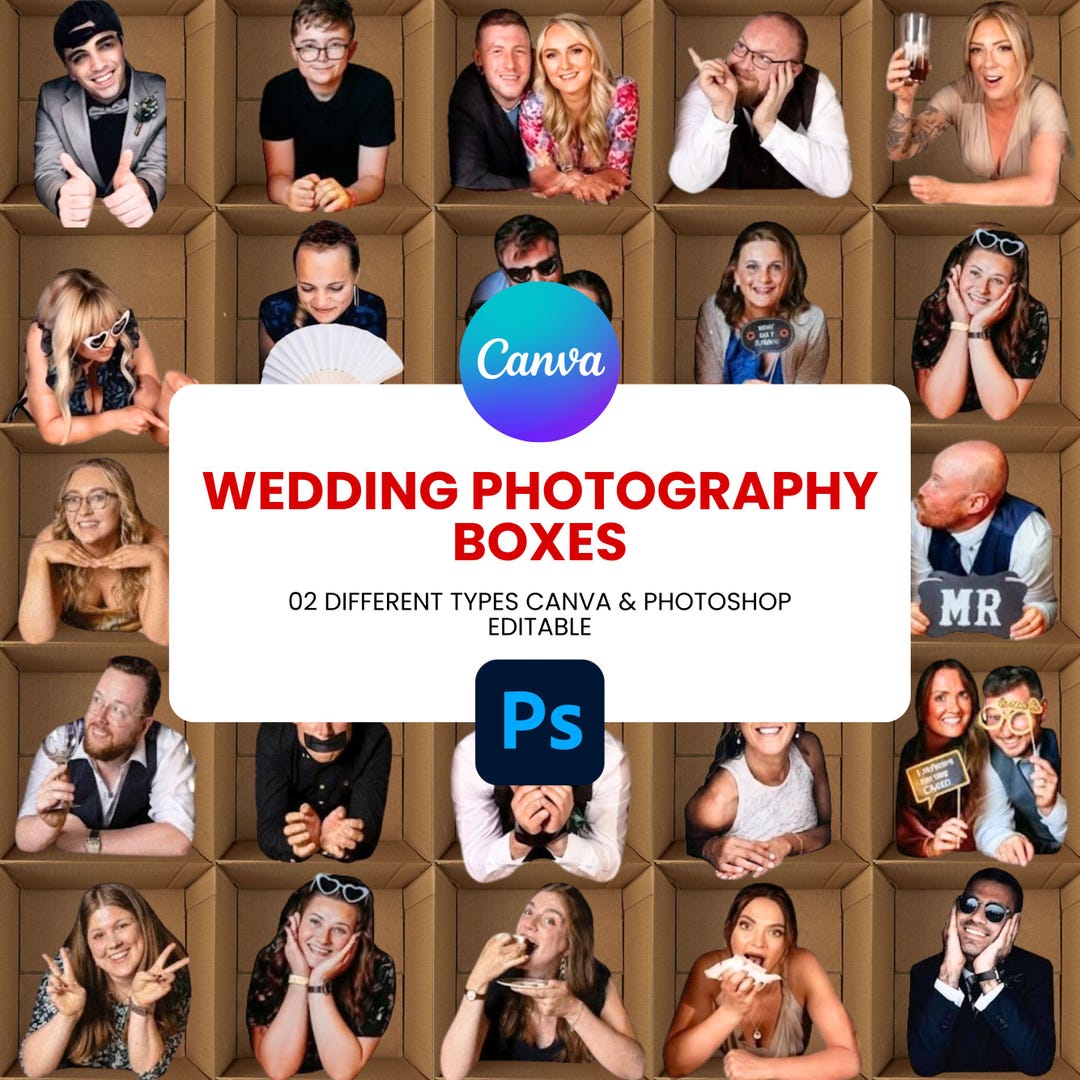 Wedding in the Box Photography Template, Photography Box Template for ...