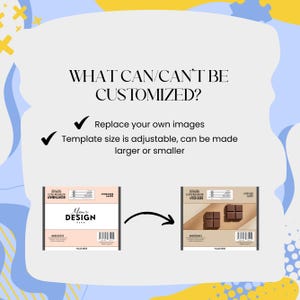 Blank Chocolate Bar Wrapper Template, Blank Editable Canva Template ...