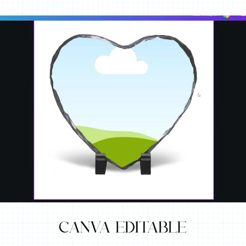 Slate Canva Mockup Template Bundle Editable Sublimation Square, Round ...