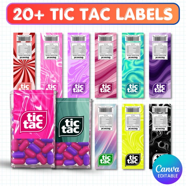 Tic Tac Stickers - Etsy