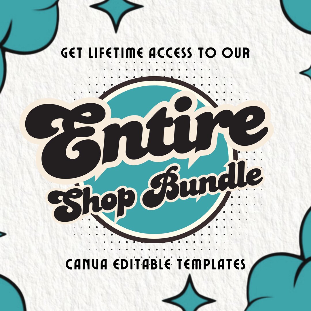 Entire Shop Bundle Templates, Party Favors Bundle, Mockup Templates ...