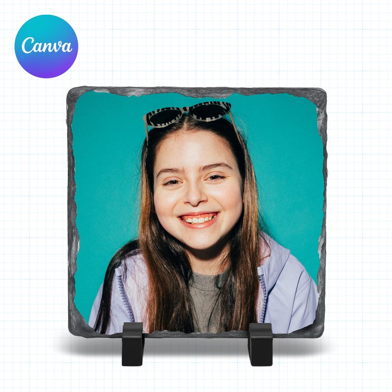 Square Slate Canva Mockup Template, Square Photo Slate Mockup, Editable ...