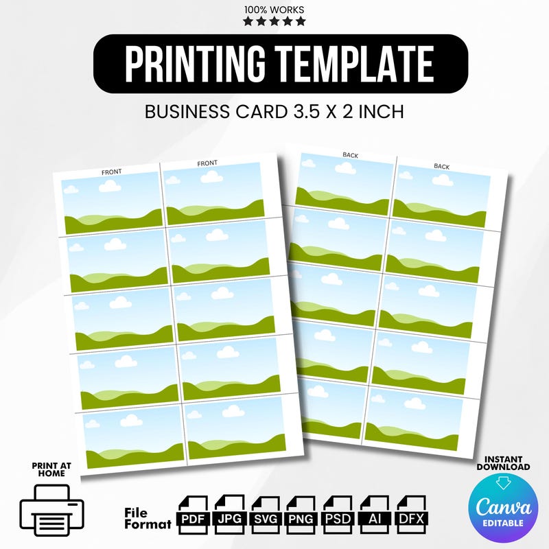3.5 Template Cards - Etsy