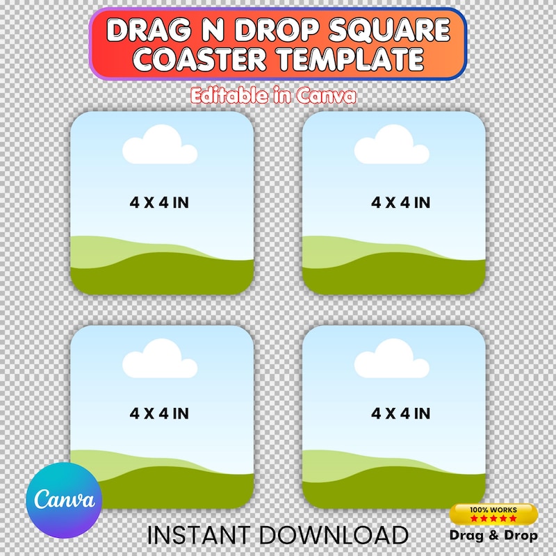 Ceramic Coaster Printable - Etsy