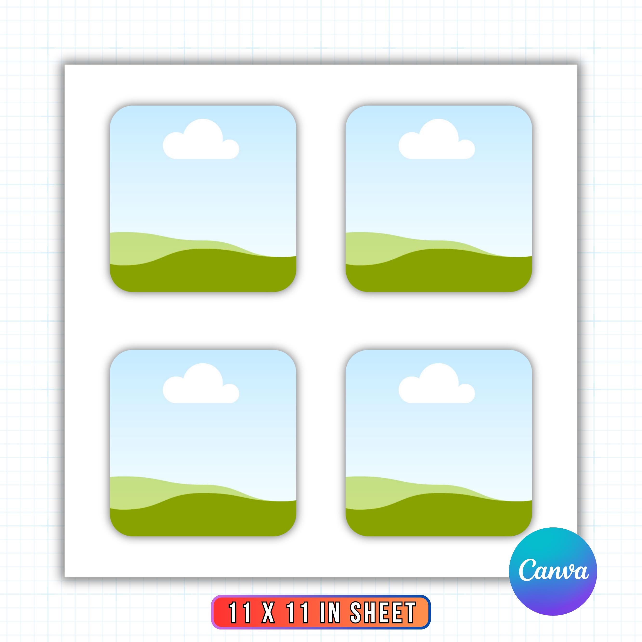 4x4 Square Coaster Template, Drag and Drop, Editable Square Cup Coaster ...
