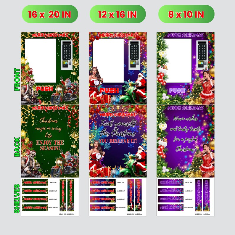Christmas Vending Machine Template Bundle,editable DIY Vending Machine ...