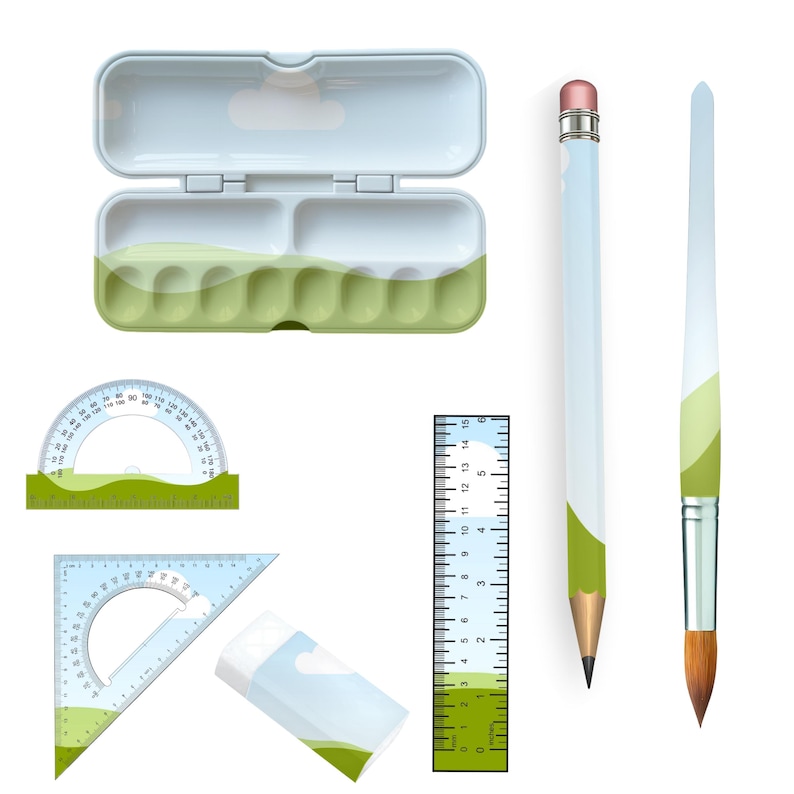 All School Supply Mockup Template Bundle, Drag and Drop, Back to School ...