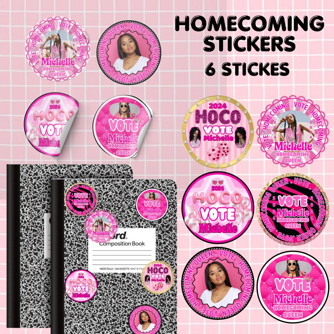 Homecoming Campaign Stickers, Vote Homecoming Queen Stickers ...