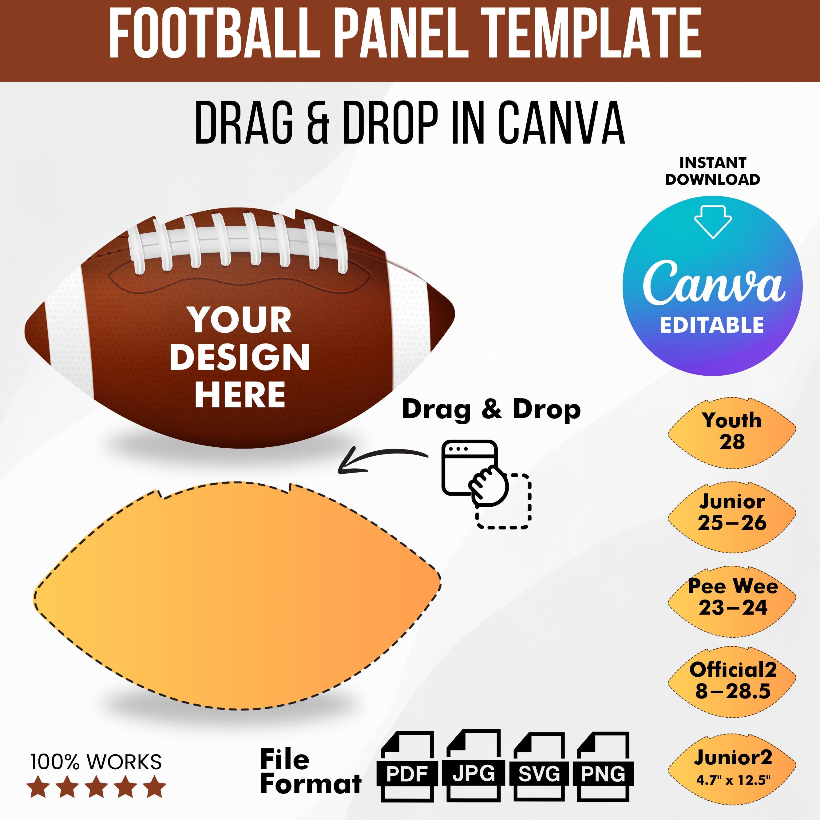 Football Panel Template, Custom Photo Football Wrap, Football Ball ...