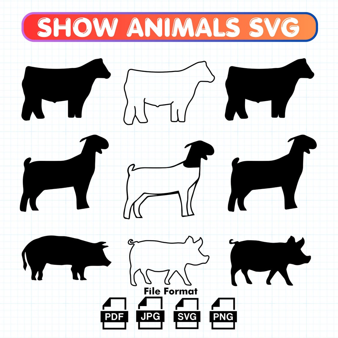 Show Animals Svg, Show Animal SVG Bundle, Show Goat Svg, Show Pig SVG ...