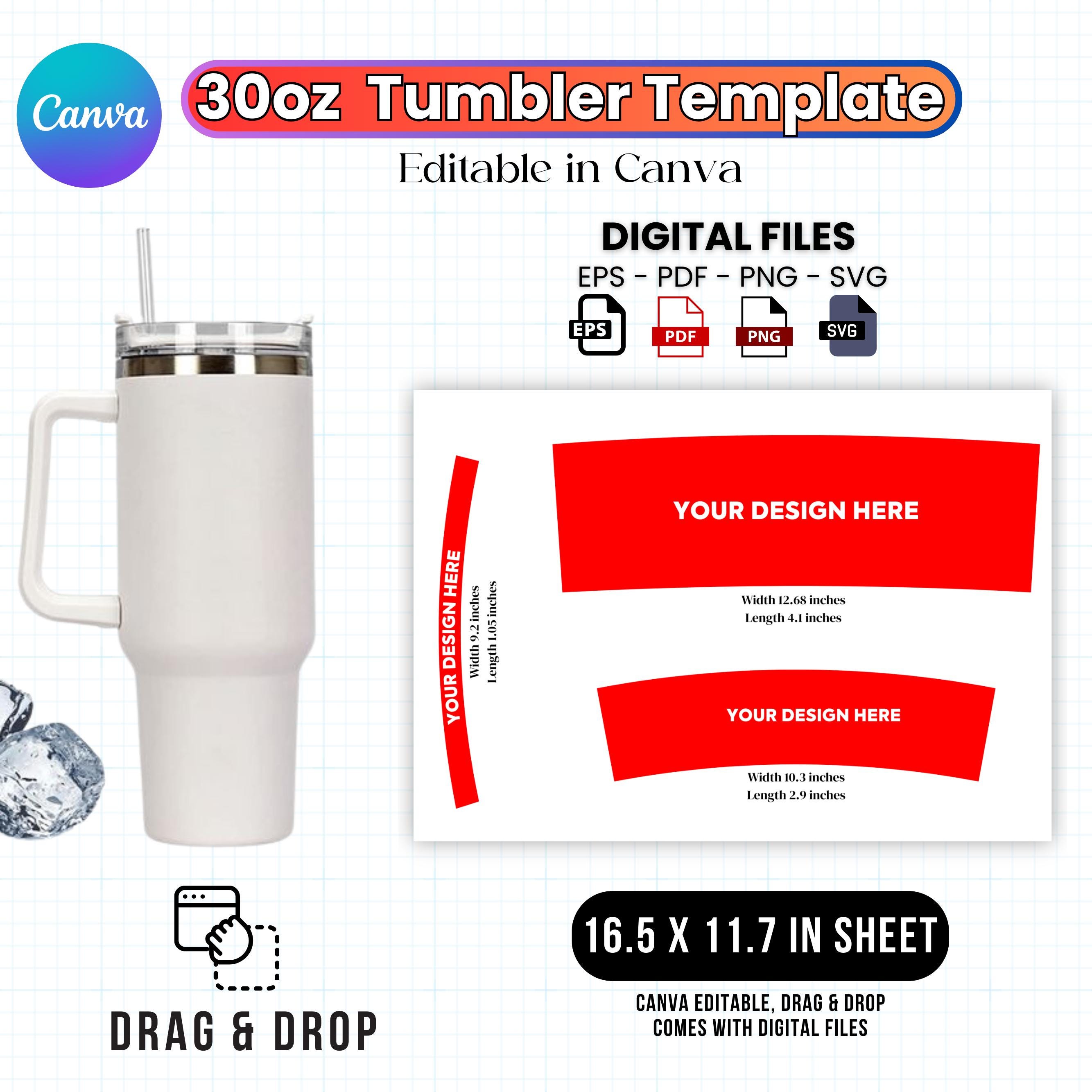 30oz Tumbler Template, 30 Oz Tumbler Template Sublimation Tumbler, 30oz ...