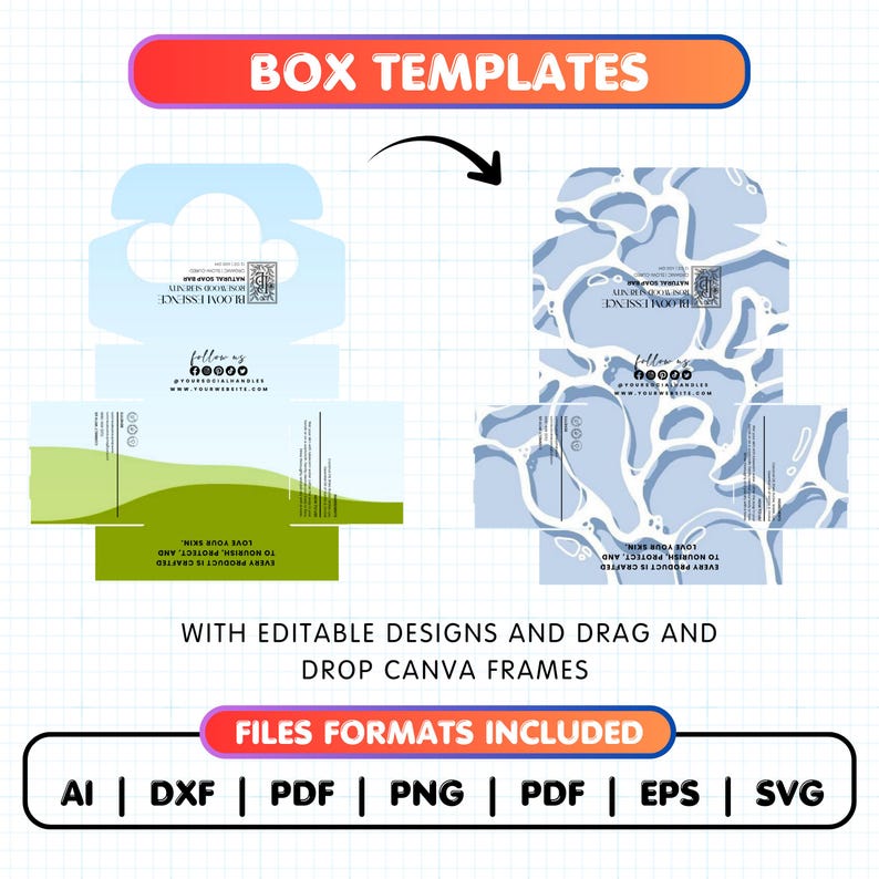 Editable Mailer Box Design Canva Template, Mailer Packaging Template ...