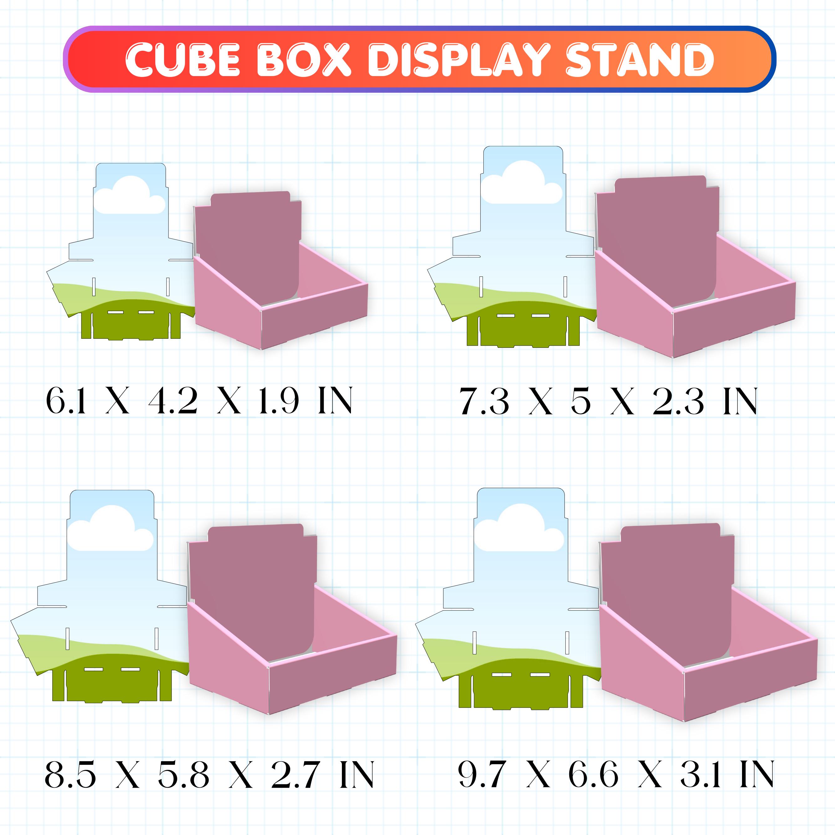 Medium Blind Box and Display Stand Box Template, 16 Sizes, DIY Surprise ...