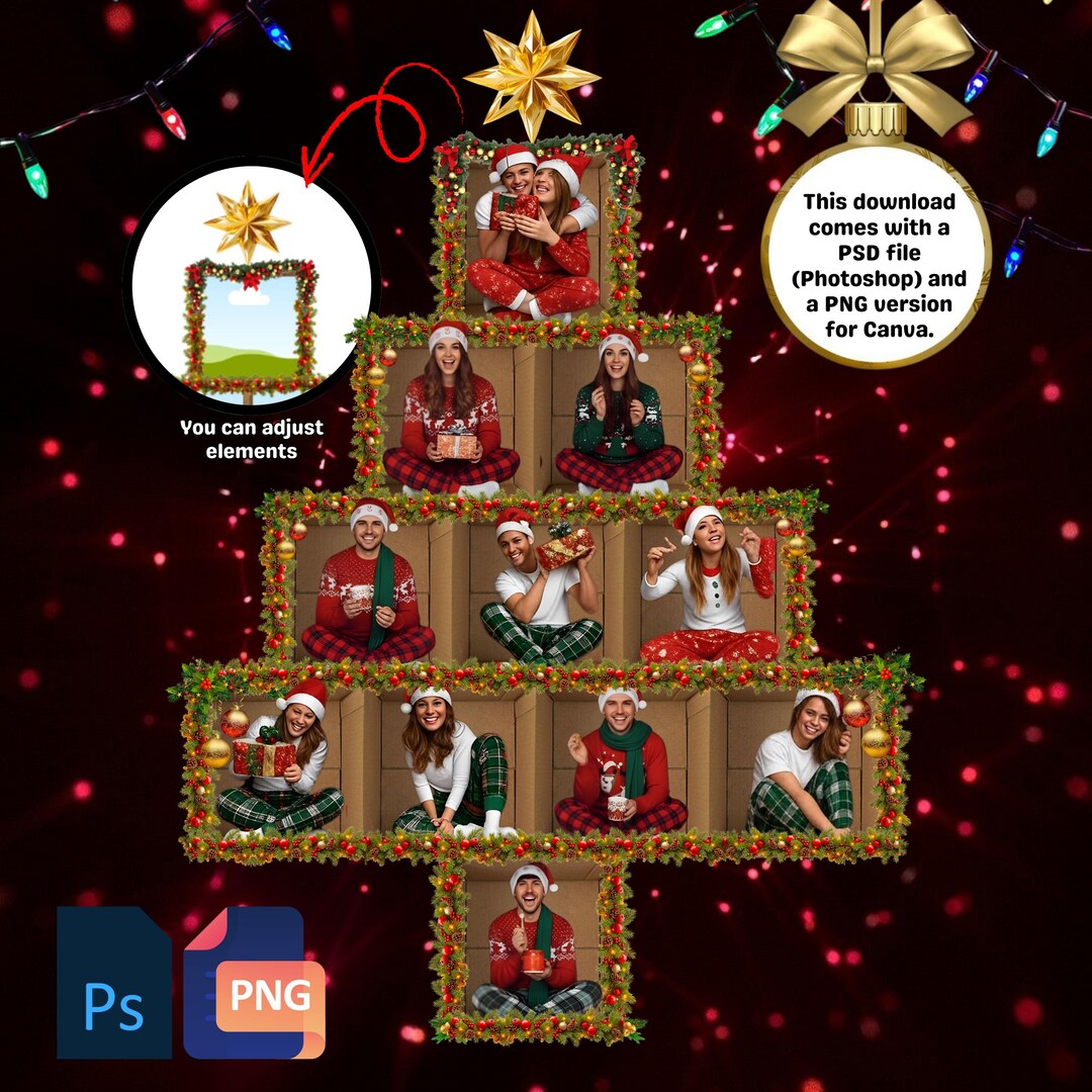 Christmas Tree in the Box Photography Template, Photography Box ...