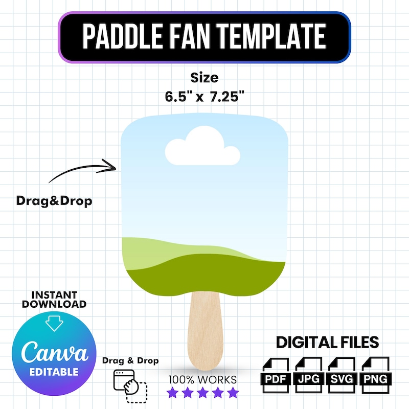 Wedding Fan Template Paddle - Etsy UK