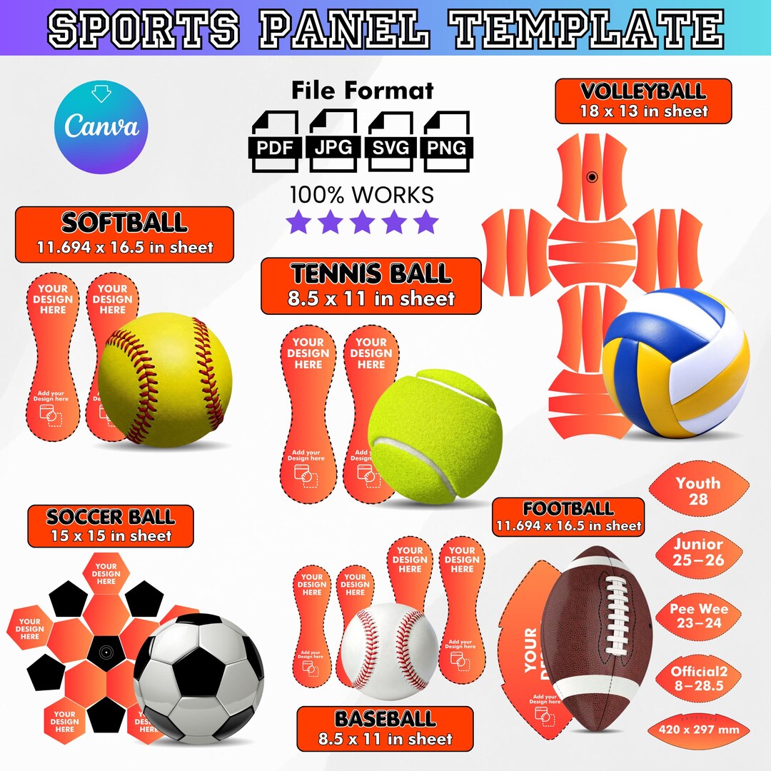 Sports Panel Templates Bundle, Baseball Panel Template, Softball Panel ...