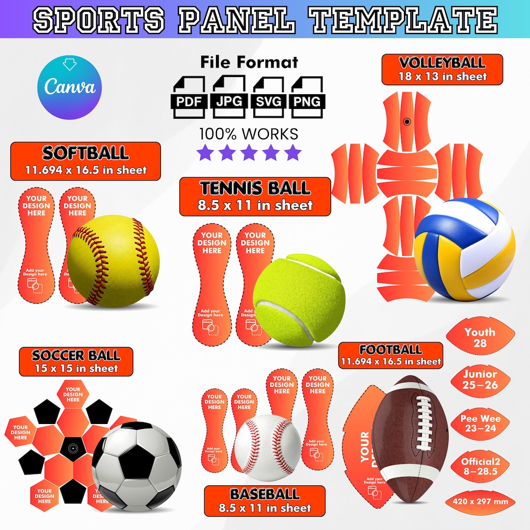 All Sports Panel Templates, Football Panel Template, Softball Panel ...