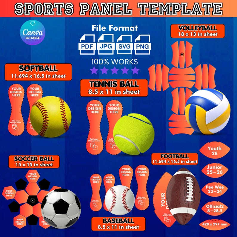 All Sports Panel Templates, Football Panel Template, Softball Panel ...