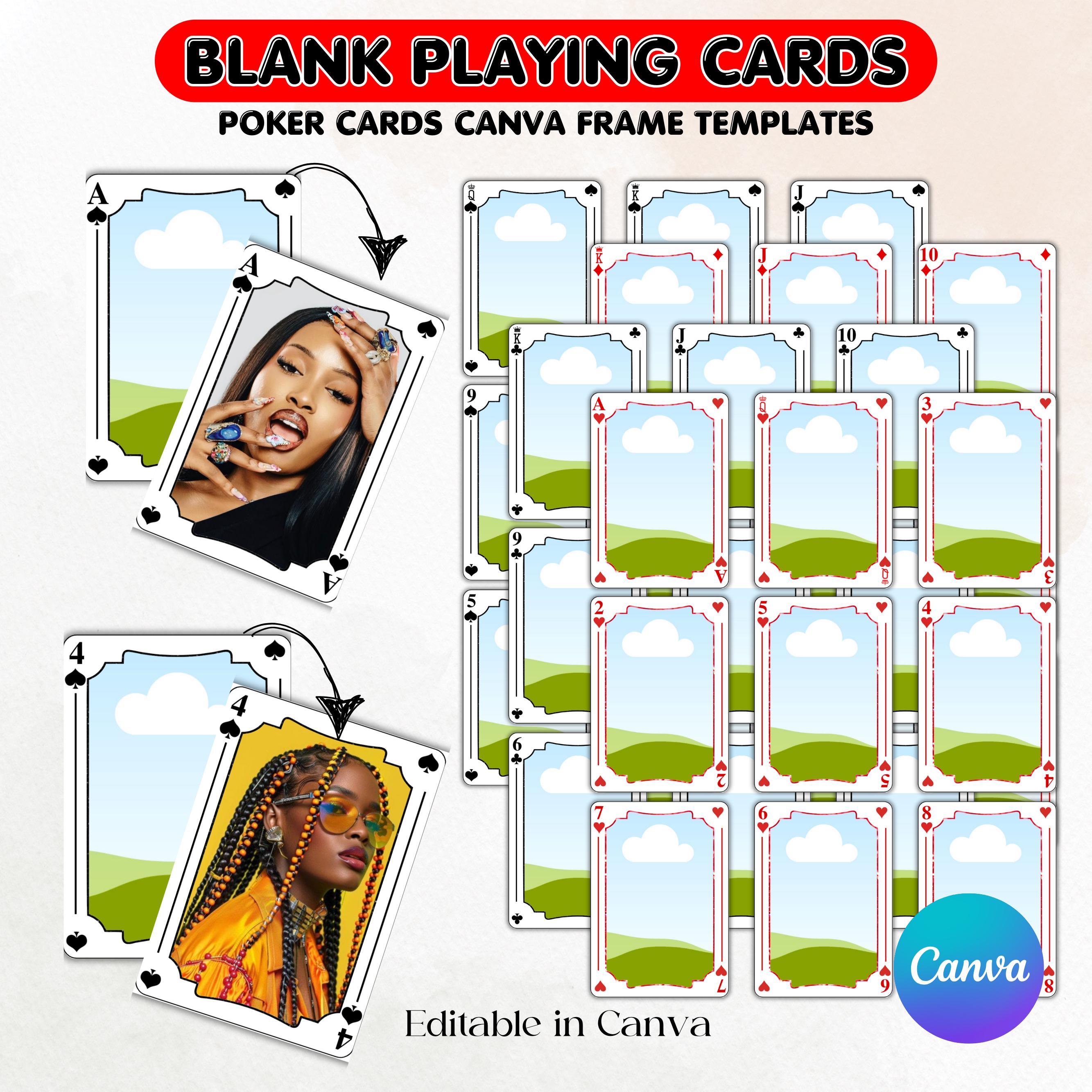 DIY Playing Card Templates, Printable Poker Cards, Blank Playing Cards ...