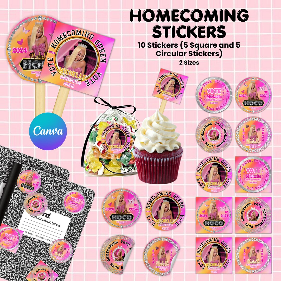 Homecoming Campaign Stickers, Vote Homecoming Queen Stickers ...