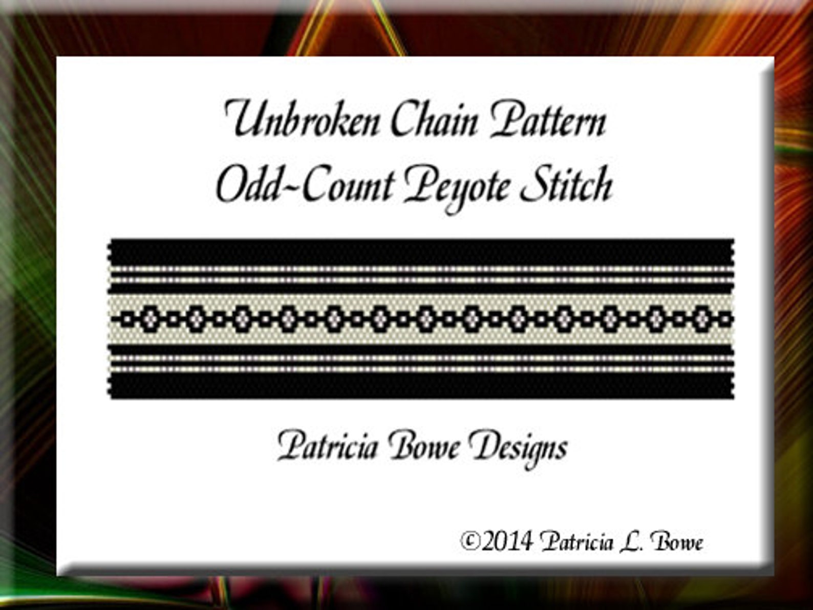 Peyote Stitch Pattern, Unbroken Chain Pattern, Peyote Pattern, Bracelet ...