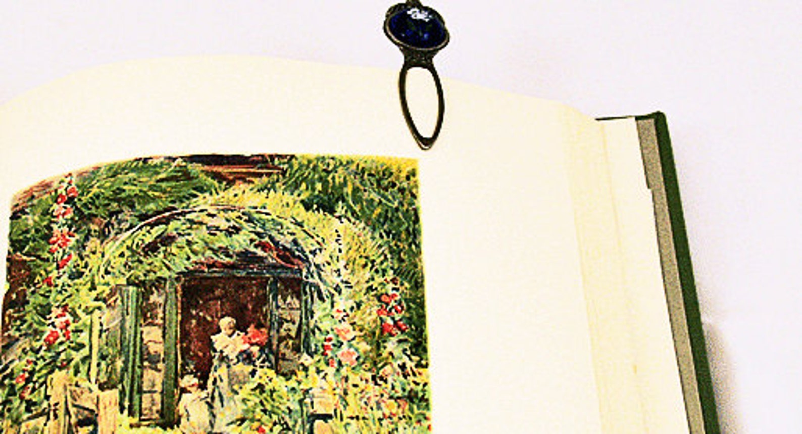 Blue Flower Bookmark Vintage Inspired Book Clip Blue Floral - Etsy