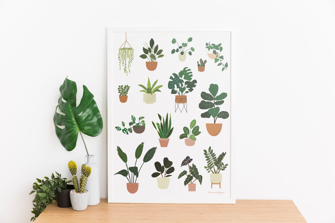 Plants Poster, Houseplants Print, Printable Art, Instant Download ...
