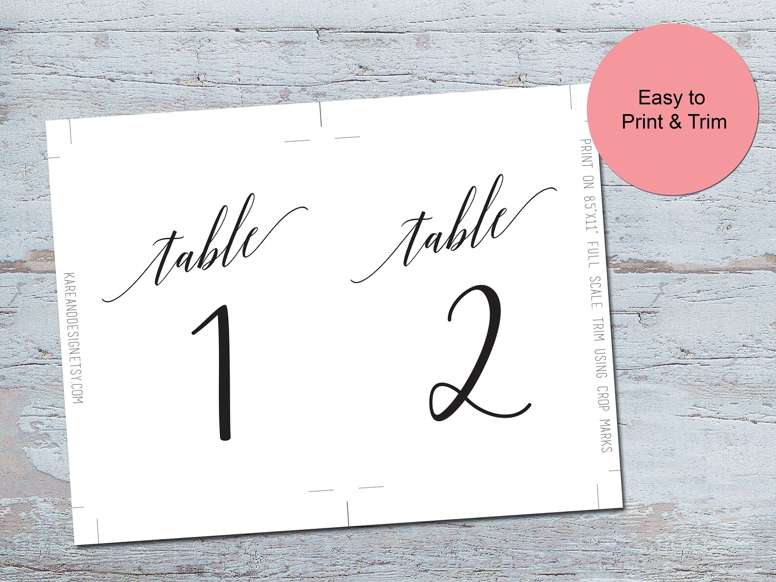 Wedding Table Numbers #1-80, Elegant Table Numbers, Script Table ...