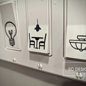 Light Switch Labels - Multi Switch Light Labels - Set of 10 - Etsy UK