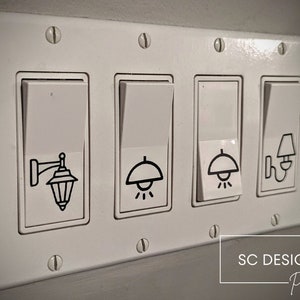 Light Switch Labels - Multi Switch Light Labels - Set of 10 - Etsy UK