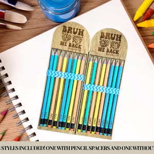 Laser Engraved Pencil Backing Card Template: Customizable SVG (digital ...