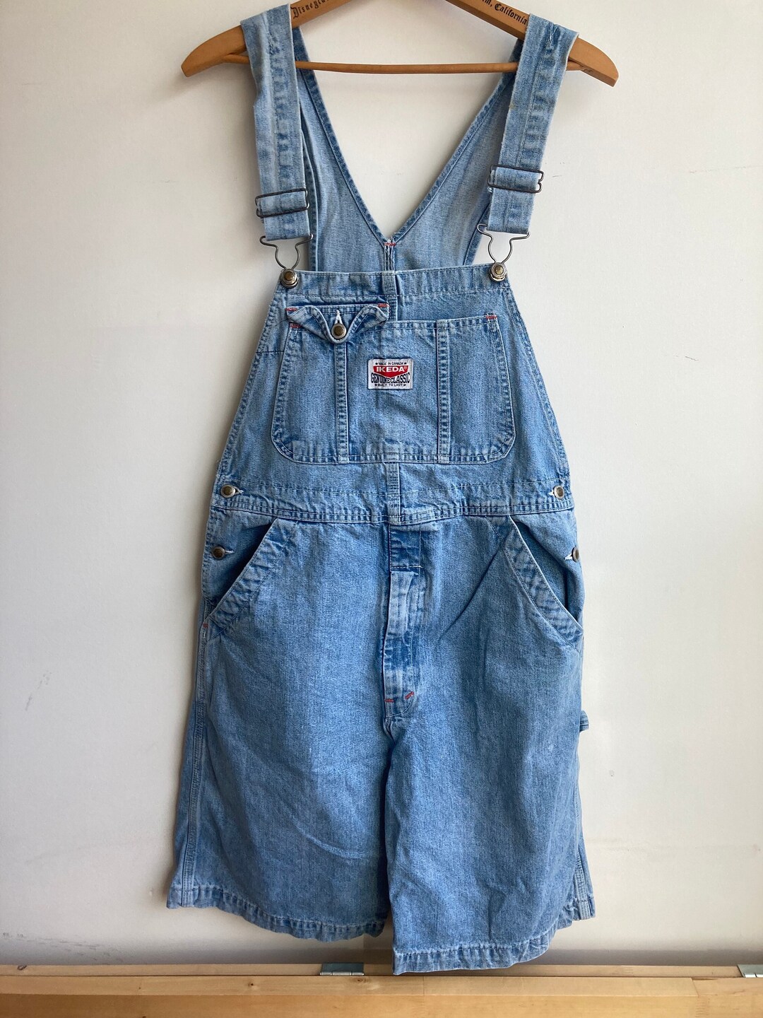 Vintage Denim Shorts Overalls IKEDA Made in Canada Label Size M 30 - Etsy