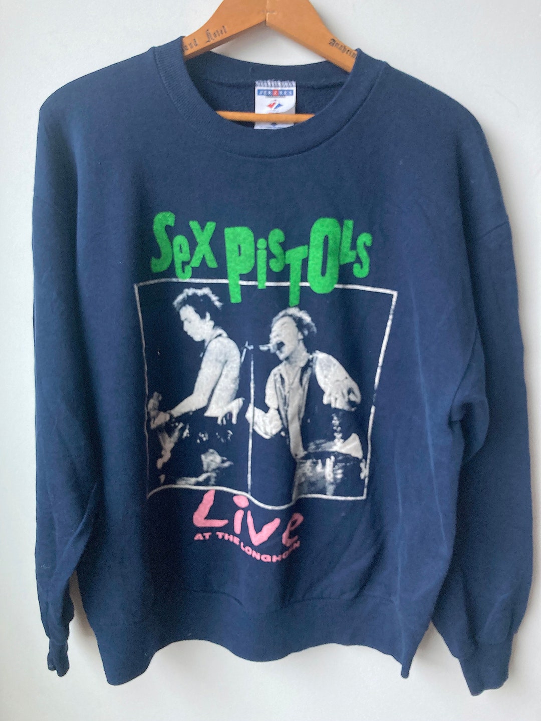 Vintage Sex Pistols Sweatshirt Live At The Longhorn Print Etsy Uk 6143