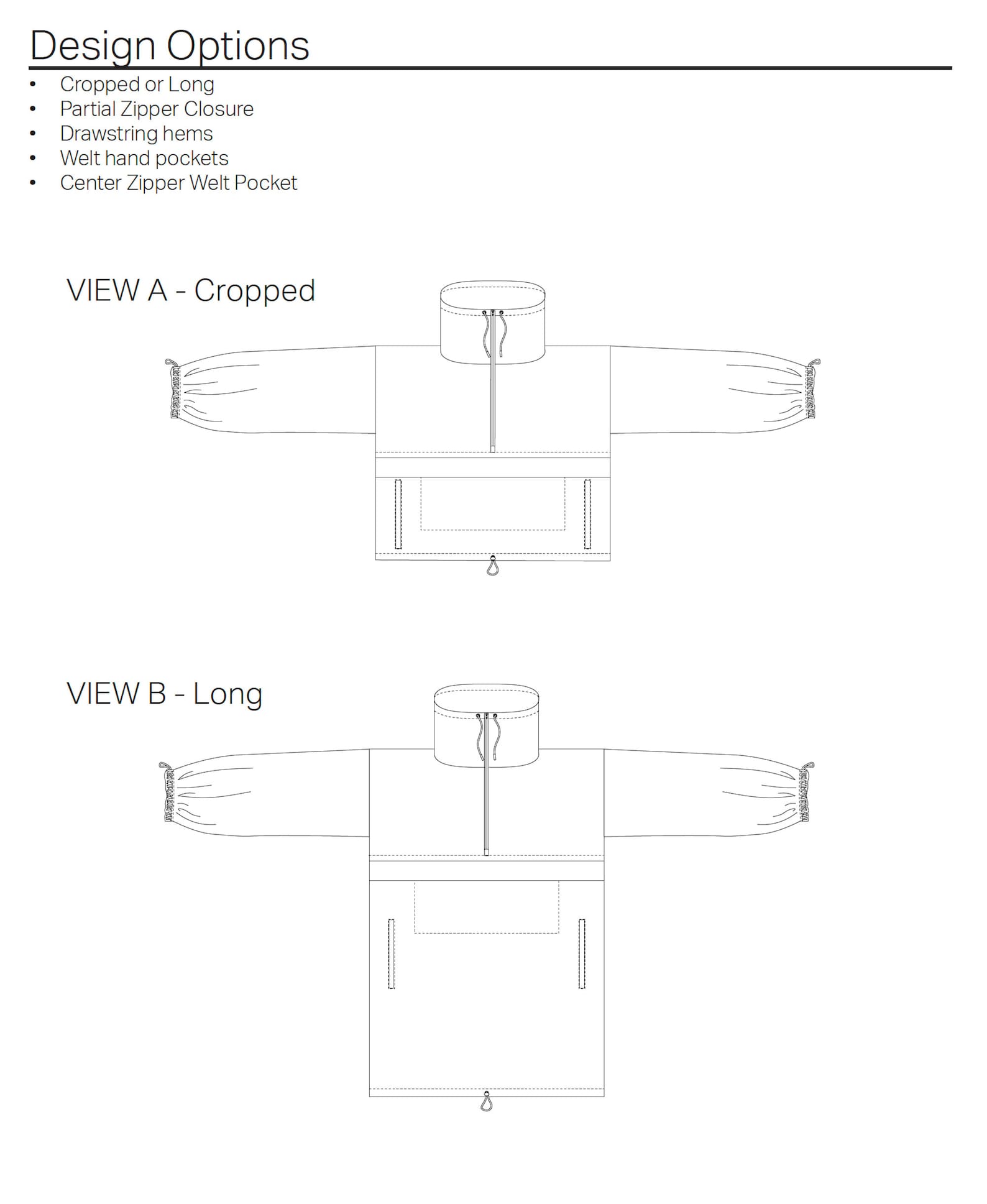 The ANORAK Sewing Pattern a Low Waste Design for Sizes 00-32, Unisex - Etsy