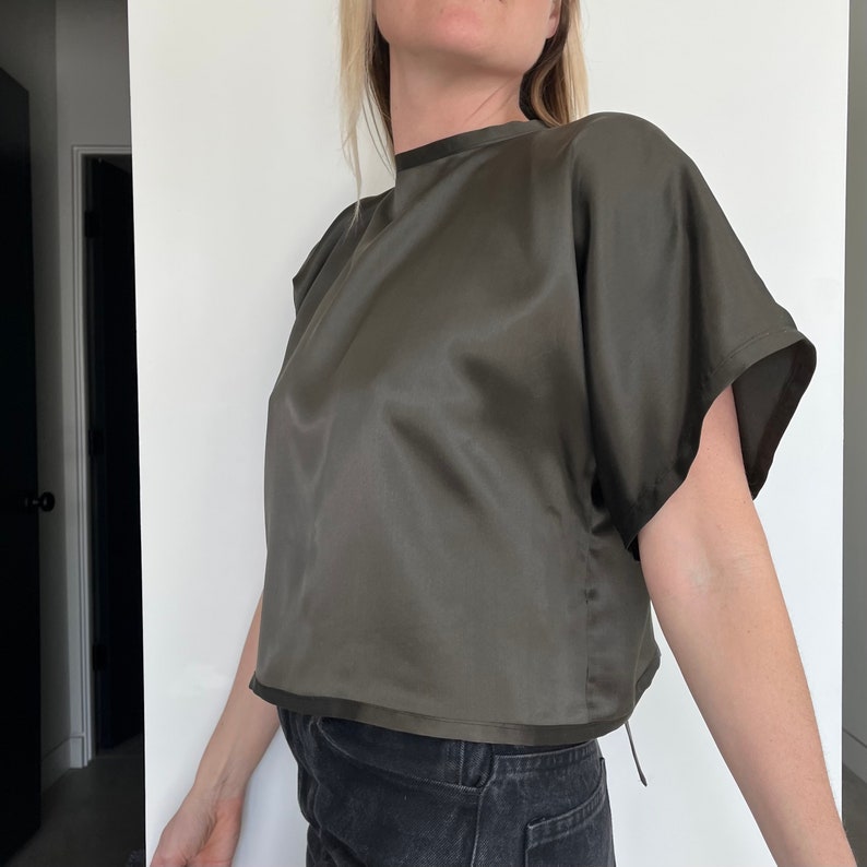 Tie Tee Sewing Pattern (a Modern Blouse With Tie Back Closure) - Etsy
