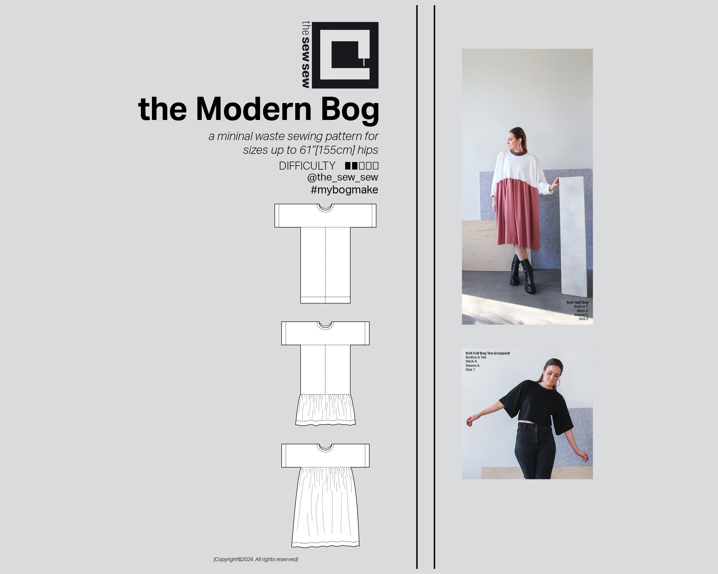 The Modern Bog Sewing Pattern (zero and Minimal Waste Design) - Etsy