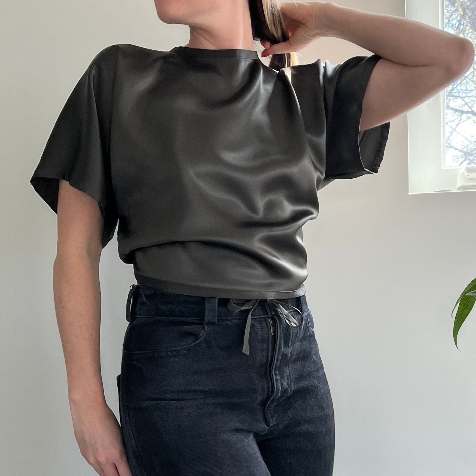 Tie Tee Sewing Pattern (a Modern Blouse With Tie Back Closure) - Etsy