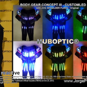 Cyber DJ Costume Light up Robot Body Outfit Sound Reactive HUBOPTIC ...
