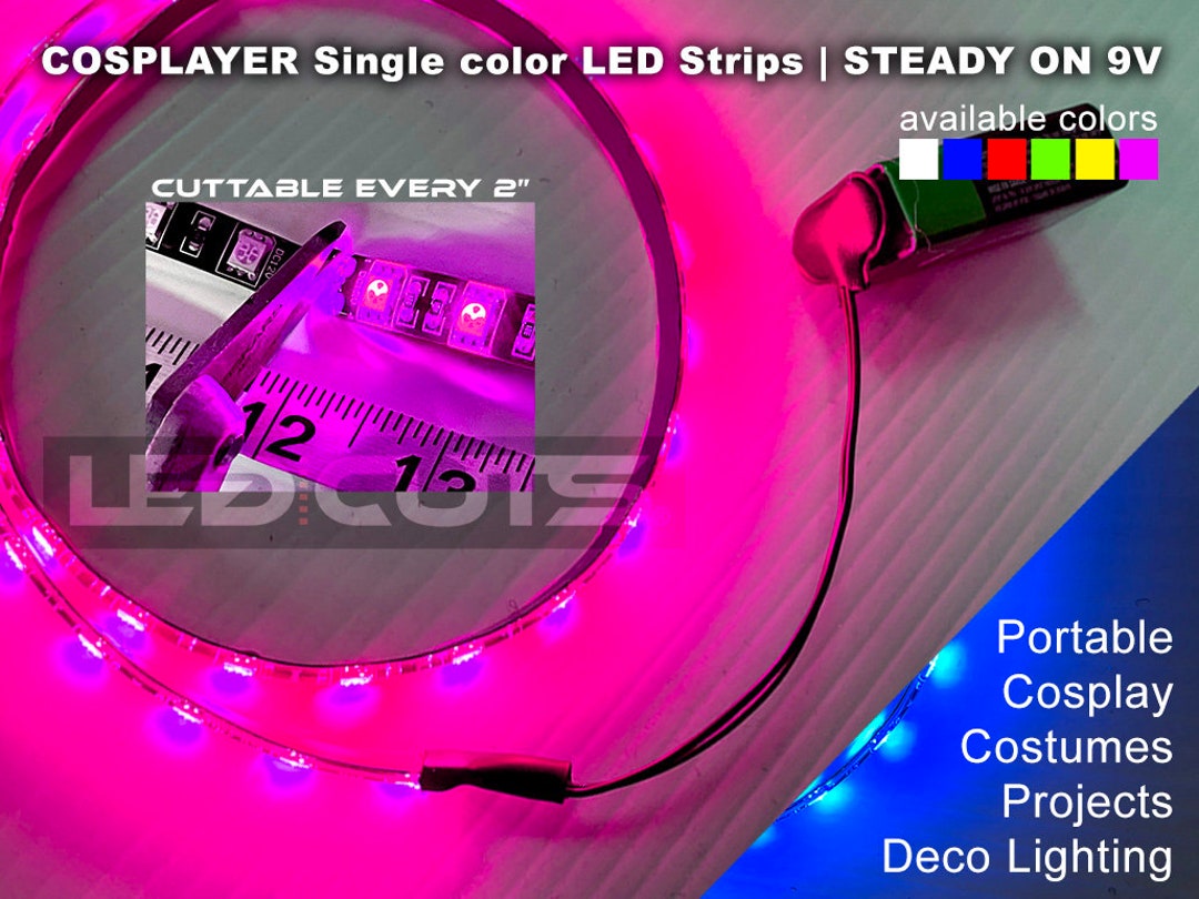 Cosplay Lights Halloween Portable Lighting Steady on Light Strips ...